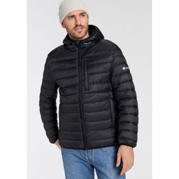 Champion Herren Steppjacke "Hooded Jacket", schwarz, Gr. S, Steppware, Obermaterial: 100% Polyamid, Jacken, w&auml;rmende Steppware, mit Kapuze,