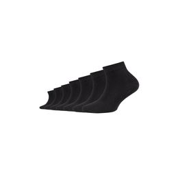 Camano M&auml;dchen Kurzsocken "7er Pack", Gr. 27, schwarz, 75% Baumwolle, 24% Polyamid, 1% Elasthan, uni, Socken