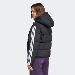Damen Winterjacke "W ESS 3S P D HO", schwarz, Gr. L, adidas Sportswear, Obermaterial: 100% Polyamid. Wattierung: 80% Entendaune, 20% Federn, Jacken