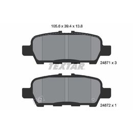 TEXTAR Bremsbelagsatz, Scheibenbremse 2487101 hinten rechts links f&uuml;r SUZUKI NISSAN 5580077K01 D40609N00A 5580077K00