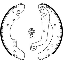 ATE Bremsbackensatz 03.0137-0330.2 hinten rechts links mit Hebel f&uuml;r RENAULT PEUGEOT FIAT CITRO&Euml;N VAUXHALL OPEL 4403294 424158 77362319