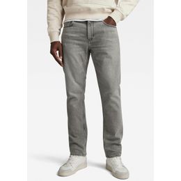 G-Star Raw G-STAR Herren Straight-Jeans "Mosa Straight", grau, Gr. 34, Denim/Jeans, Obermaterial: 99% Baumwolle, 1% Elasthan, Jeans, mit hellen N&auml;hten