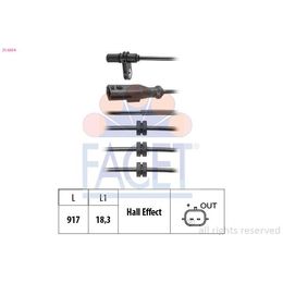 FACET Sensor, Raddrehzahl 21.0254 hinten rechts f&uuml;r MITSUBISHI RENAULT NISSAN 47950-00Q0A 479502156R 47950-1475R