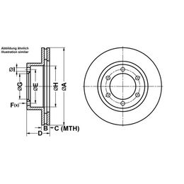 ATE Bremsscheibe 24.0122-0185.1 vorne rechts links bel&uuml;ftet 319mm f&uuml;r TOYOTA 43512-60120 43512-35210
