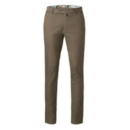 MEYER Herren Chinos "Bonn 1-8142", braun, Gr. 46, unifarben, 88% Baumwolle, 10% Seide, 2% Elasthan, Hosen, Seide-Bio-Baumwolle
