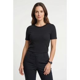 Damen T-Shirtschwarz, Gr. 34, Sportalm KITZB&Uuml;HEL, unifarben, Single Jersey, Obermaterial: 96% Baumwolle, 4% Elasthan, Shirts, mit Rundhalsausschnitt
