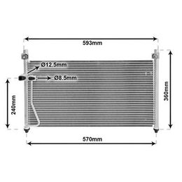 Van Wezel Kondensator, Klimaanlage 27005126 f&uuml;r MAZDA GE4T-61-480B GE4T-61-480A GE4T61480B
