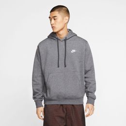 Nike Sportswear Herren Kapuzensweatshirt "CLUB FLEECE PULLOVER HOODIE", grau, Gr. M, Obermaterial: 80% Baumwolle, 20% Polyester, Sweatshirts
