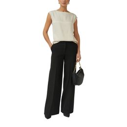 Damen Rundhalsshirt, wei&szlig;, Gr. 38, s.Oliver BLACK LABEL, unifarben, Web, Obermaterial: 95% Baumwolle, 5% Elasthan, Shirts, mit Stretchanteil