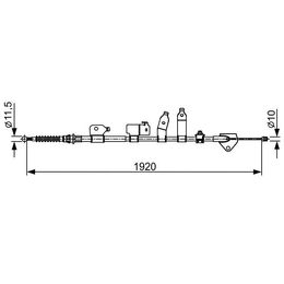 Bosch Seilzug, Feststellbremse 1987482438 f&uuml;r TOYOTA