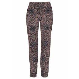 Lascana Damen Jerseyhose "aus bequemer und leichter Viskose", bunt, Gr. 44, bedruckt, Jersey, Obermaterial: 100% Viskose, Hosen, Alloverdruck,
