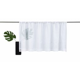Scheibengardine OTTO HOME, B:120cm H:60cm, wei&szlig;, Voile, Polyester, K&uuml;che, Gardinen, "Idaho", Fertiggardine, Mit Spitze, transparent