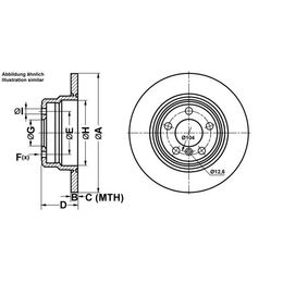 ATE Bremsscheibe PowerDisc 24.0312-0152.1 hinten rechts links voll 324mm f&uuml;r BMW 34216859678 34216765458 34211164911