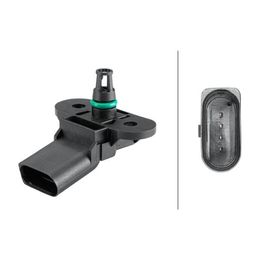 Hella Sensor, Ladedruck Saugrohrdruck 6PP 358 152-221 Ladedruck,Sensor, links geschraubt f&uuml;r SKODA VW MWM SEAT AUDI 03C906051F 03C906051 550570A
