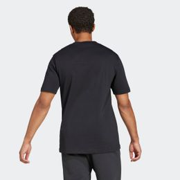 Herren T-Shirt "ESSENTIALS BIG LOGO", schwarz-wei&szlig;, Gr. XXL, adidas Sportswear, Obermaterial: 100% Baumwolle, Shirts, klassische Silhouette, mit