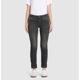 MAC Damen Slim-fit-Jeans "RICH SLIM", schwarz, Gr. 46, unifarben, Denim/Jeans, Obermaterial: 78% Baumwolle, 12% Lyocell, 7% Elastomultiester, 3%