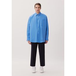 Herren Businesshemd "Studio", blau, Gr. M, STUDIO SEIDENSTICKER, unifarben, 100% Baumwolle, Hemden, Oversized 1/1 Kentkragen Uni
