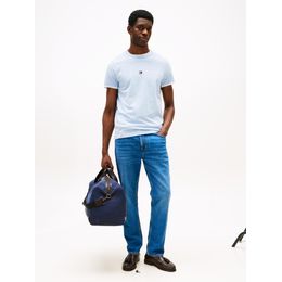 Tommy Hilfiger Herren T-Shirt "TOMMY LOGO", blau, Gr. XL, Jersey, Obermaterial: 100% Baumwolle, Shirts, aus reiner Baumwolle