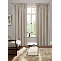 Vorhang Bruno Banani, B:140cm H:245cm, grau, Polyester, Polyester, Wohnzimmer, Gardinen, "Lagan", 2-er Set, gewebt, Microfaser, versch. Gr&ouml;&szlig;en,