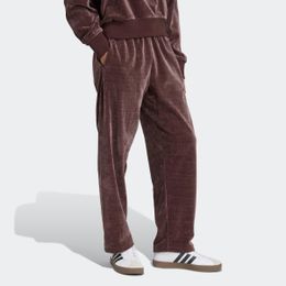 Herren Sporthose "ALL SZN LUXE MIT OFFENEM SAUM", braun, Gr. L, adidas Sportswear, Obermaterial: 100% Polyester, Hosen