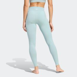 Damen Trainingstights "ALL ME ESSENTIALS FULL-LENGTH LEGGINGS", gr&uuml;n, Gr. L, adidas Performance, Obermaterial: 85% Polyester, 15% Elasthan, Hosen,