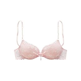 Lascana Damen Push-up-BH, Gr. 70, rosa, Microtouch, Obermaterial: 60% Polyamid, 35% Polyester, 5% Elasthan, BHs, mit einzigartigen