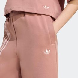 Damen Sporthose "OFF PLACED 3-STREIFEN WEITE", rosa, Gr. XS, adidas originals, Obermaterial: 53% Baumwolle, 47% Polyester, Hosen, asymmetrische