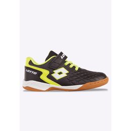 Lotto M&auml;dchen Hallenschuh, Gr. 33, schwarz, Synthetik, Schuhe, Indoor Sportschuhe