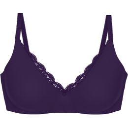 Triumph Damen B&uuml;gel-BH "Amourette N01", Gr. 75, lila, Microtouch, Obermaterial: 75% Polyamid, 25% Elasthan, BHs, mit Spitzendetails und ohne B&uuml;gel