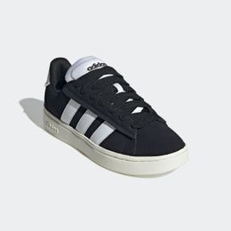 Herren Sneaker "GRAND COURT ALPHA", adidas Sportswear, Gr. 44,5, schwarz-wei&szlig;, Leder, Synthetik, Schuhe, Design inspiriert vom adidas Campus 00