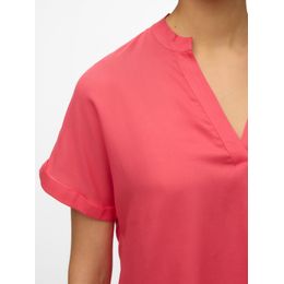 V&eacute;ro Moda VERO MODA Damen Shirtbluse "VMBEAUTY SS TOP GA NOOS", pink, Gr. M, unifarben, Web, Obermaterial: 100% Viskose, Blusen, Viskose, regular fit
