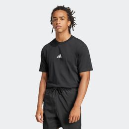 Herren T-Shirt "ESSENTIALS SMALL LOGO SINGLE JERSEY", schwarz-wei&szlig;, Gr. XL, adidas Sportswear, Obermaterial: 100% Baumwolle, Shirts, sportliches