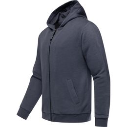 Ragwear Herren Sweatjacke "Natten", grau, Basic, Gr. S, Material: 70% Baumwolle, 30% Polyester, Sweatjacken, Weiche Herren Alltagsjacke mit Kapuze