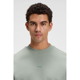 BOSS Orange Herren Sweatshirt "WeSmallcrew", gr&uuml;n, Gr. S, Sweatware, Obermaterial: 100% Baumwolle, Sweatshirts, mit Logo auf der Brust