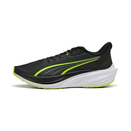 Puma Damen Laufschuh "DARTER PRO", Gr. 44,5Puma schwarz, gelb alert, Puma wei&szlig;, Textil, Schuhe