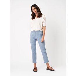 Toni Damen Stoffhose "Sue Joggpants 7/8", blau, Gr. 36, unifarben, Web, Obermaterial: 77% Baumwolle, 20% Polyamid, 3% Elasthan, Hosen, mit Stretch