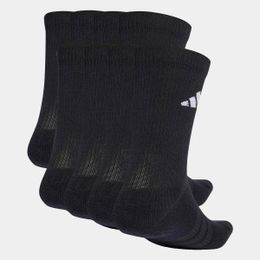 Damen Sportsocken "C ESS CRW 10PP", adidas Performance, Gr. S, schwarz, Obermaterial: 56% Baumwolle, 40% Polyester, 3% Elasthan, 1% Polyamid, Socken
