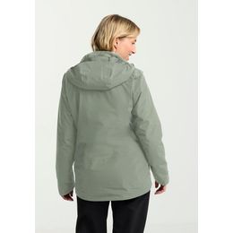 Jack Wolfskin Damen 3-in-1-Funktionsjacke "MOONRISE 3IN1 JKT W", gr&uuml;n, Gr. XXL, Obermaterial: 100% Polyester. Futter: 100% Polyester. Innenjacke: