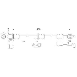 ATE Bremsschlauch 24.5277-0530.3 vorne rechts f&uuml;r TOYOTA 90947-02D76