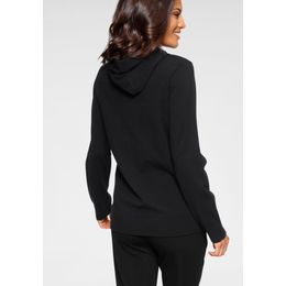 Laura Scott Damen Strickpullover, schwarz, Gr. 34, Glitzerstreifen, unifarben, Strick, Obermaterial: 50% Viskose, 28% Polyester, 22% Polyamid,