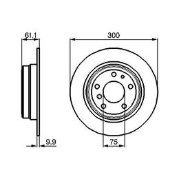 Bosch Bremsscheibe 0986478321 voll 300mm 10mm f&uuml;r BMW