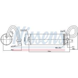 NISSENS Trockner, Klimaanlage 95496 &Oslash;50mm 50mm f&uuml;r NISSAN 92133BB50A