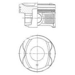 KOLBENSCHMIDT Kolben 41250600 f&uuml;r PEUGEOT CITRO&Euml;N TOYOTA DAIHATSU 0628R8 0628W3 13101-40030