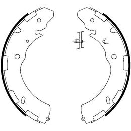 ATE Bremsbackensatz 03.0137-0518.2 hinten rechts links ohne Hebel f&uuml;r MITSUBISHI FIAT 4600A106 6000609728 4600A122