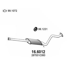 Asso Mittelschalld&auml;mpfer 166012 f&uuml;r HYUNDAI