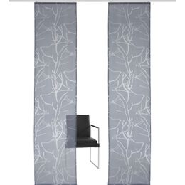 Schiebegardine OTTO HOME, B:57cm H:175cm, grau, Ausbrenner, Polyester, Viskose, Wohnzimmer, Gardinen, "Anna", Inkl. Befestigungszubeh&ouml;r, Breite: 57 cm