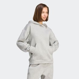 Damen Kapuzensweatshirt "ALL SZN HOLIDAY GLITTER FLEECE LOOSE HOODIE", grau, Gr. XL, adidas Sportswear, Obermaterial: 68% Baumwolle, 18% Polyester,