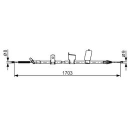 Bosch Seilzug, Feststellbremse 1987482338 f&uuml;r NISSAN
