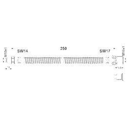 ATE Bremsschlauch 83.6121-0250.3 hinten rechts links f&uuml;r PORSCHE 92835508001 92835508002
