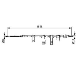 Bosch Seilzug, Feststellbremse 1987482350 f&uuml;r HYUNDAI